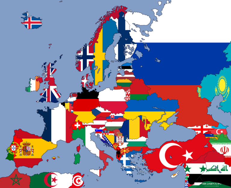 Flag Map of Europe image and meaning