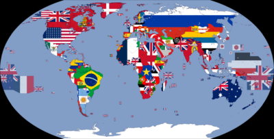 Flag Map of the World (1914) – A Detailed Look at Historic Borders