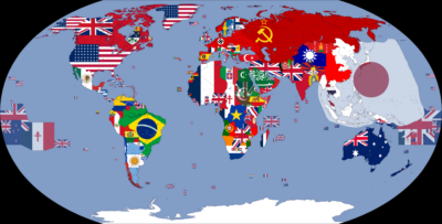 Flag Map of The World (WWII) image and meaning