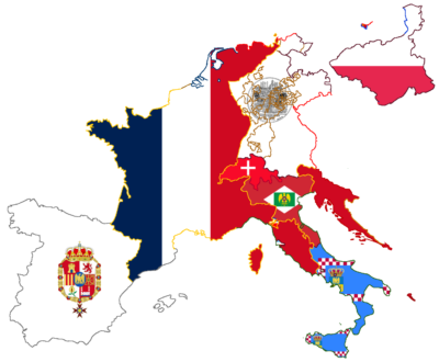 Flag Map of the First French Empire – A Historical Overview