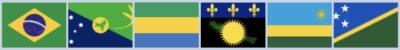 Country Flags with Blue, Yellow, and Green