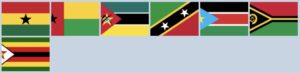 Country Flags with Red, Yellow, Green, and Black