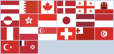 Red and White Flags of the World: History and Symbolism