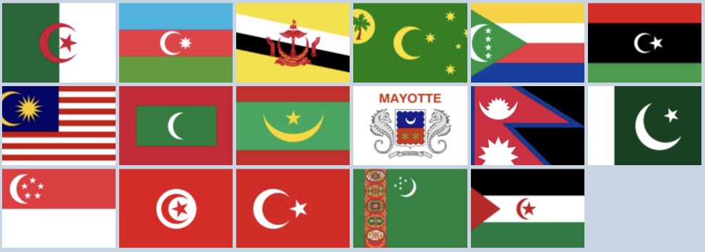 Flags with a Moon: Exploring National Symbols and Their Meanings
